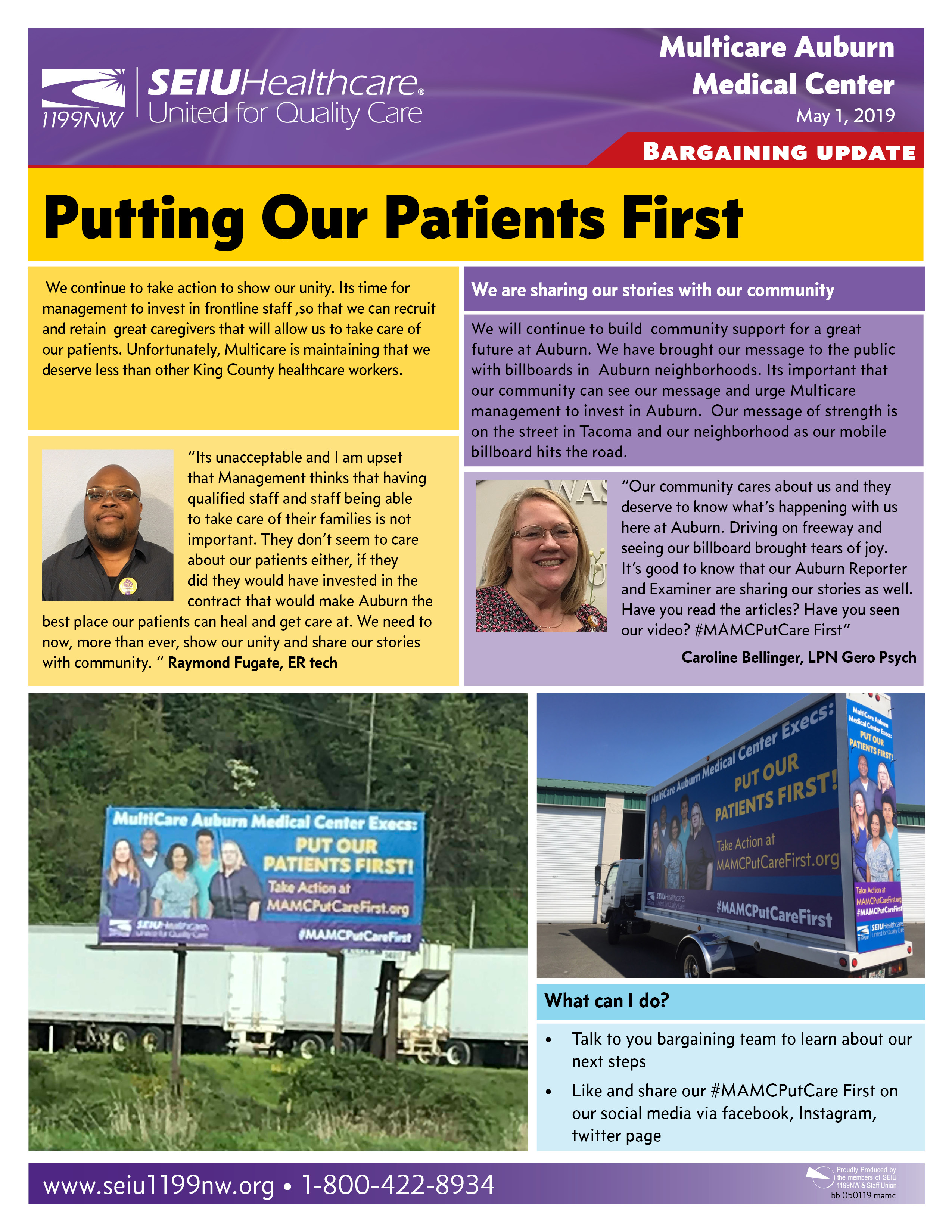 Putting Our Patients First - SEIU Healthcare 1199NW