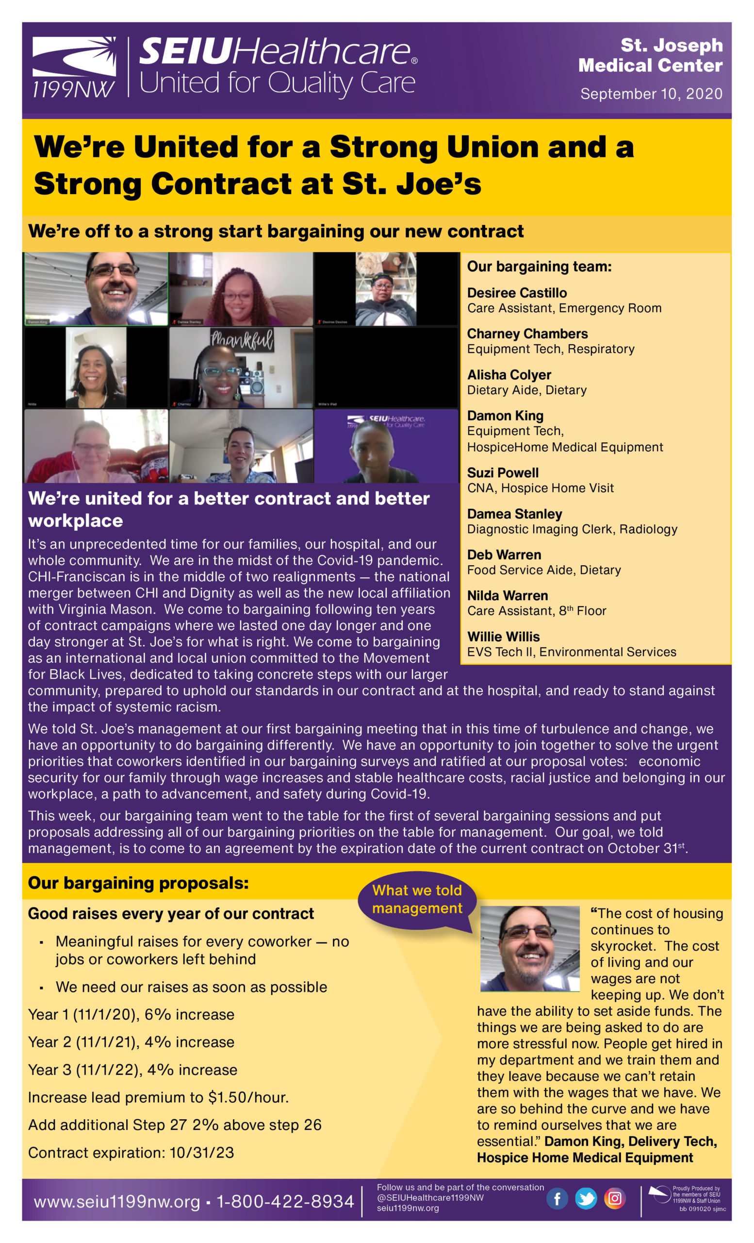 We’re United for a Strong Union and a Strong Contract at St. Joe’s ...