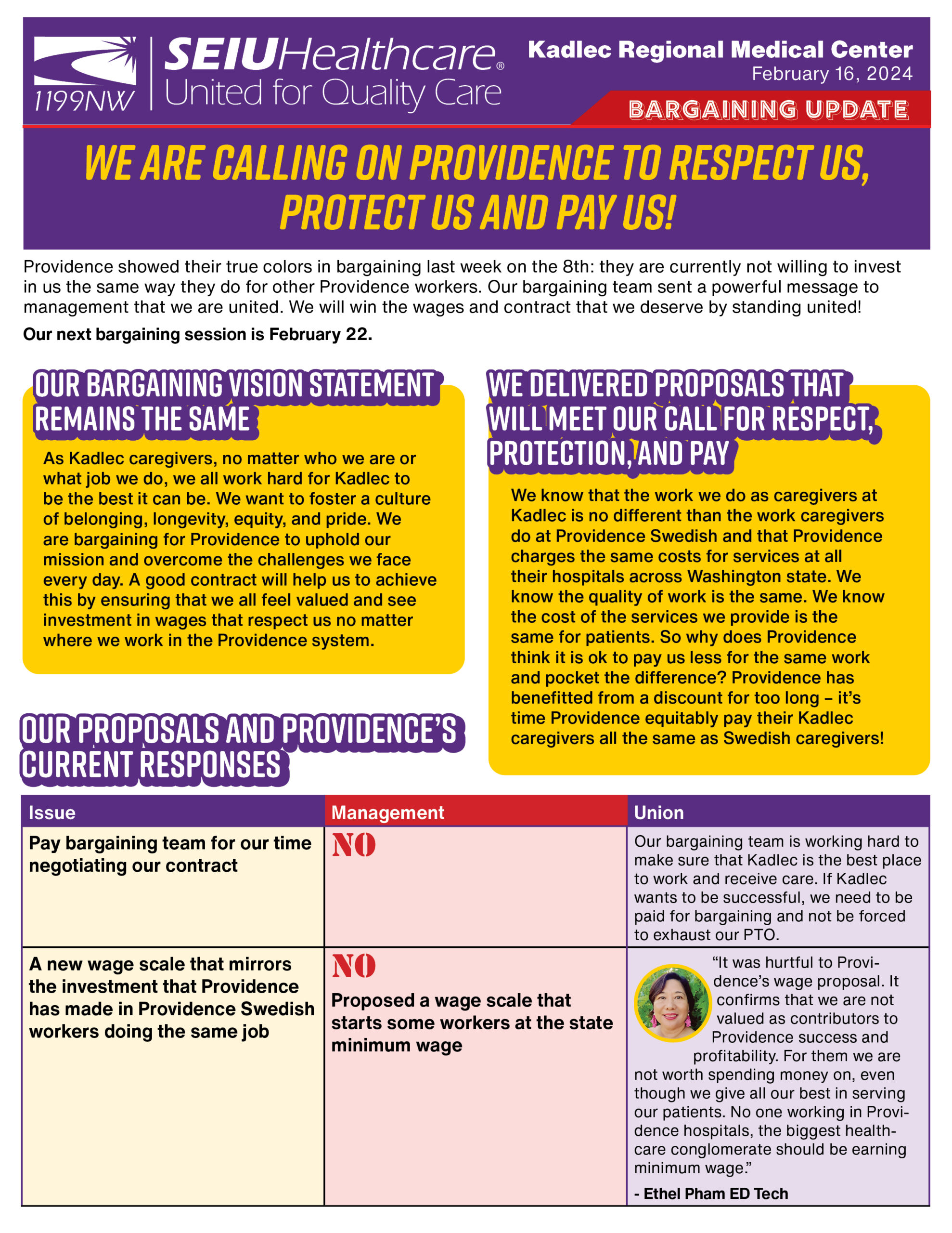 We are Calling on Providence to Respect Us, Protect Us and Pay Us ...