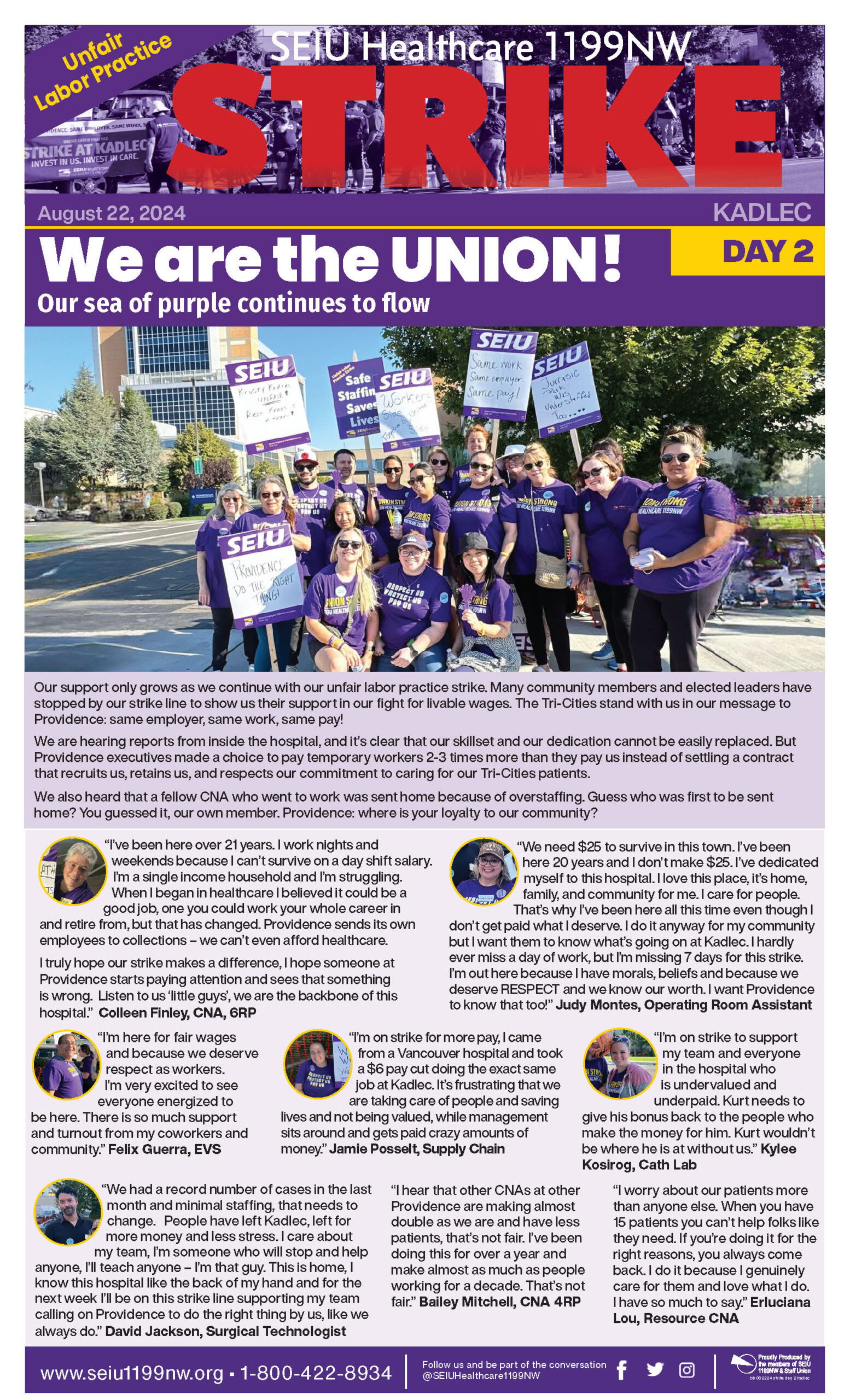 We are the Union - Our sea of purple continues to flow - SEIU ...