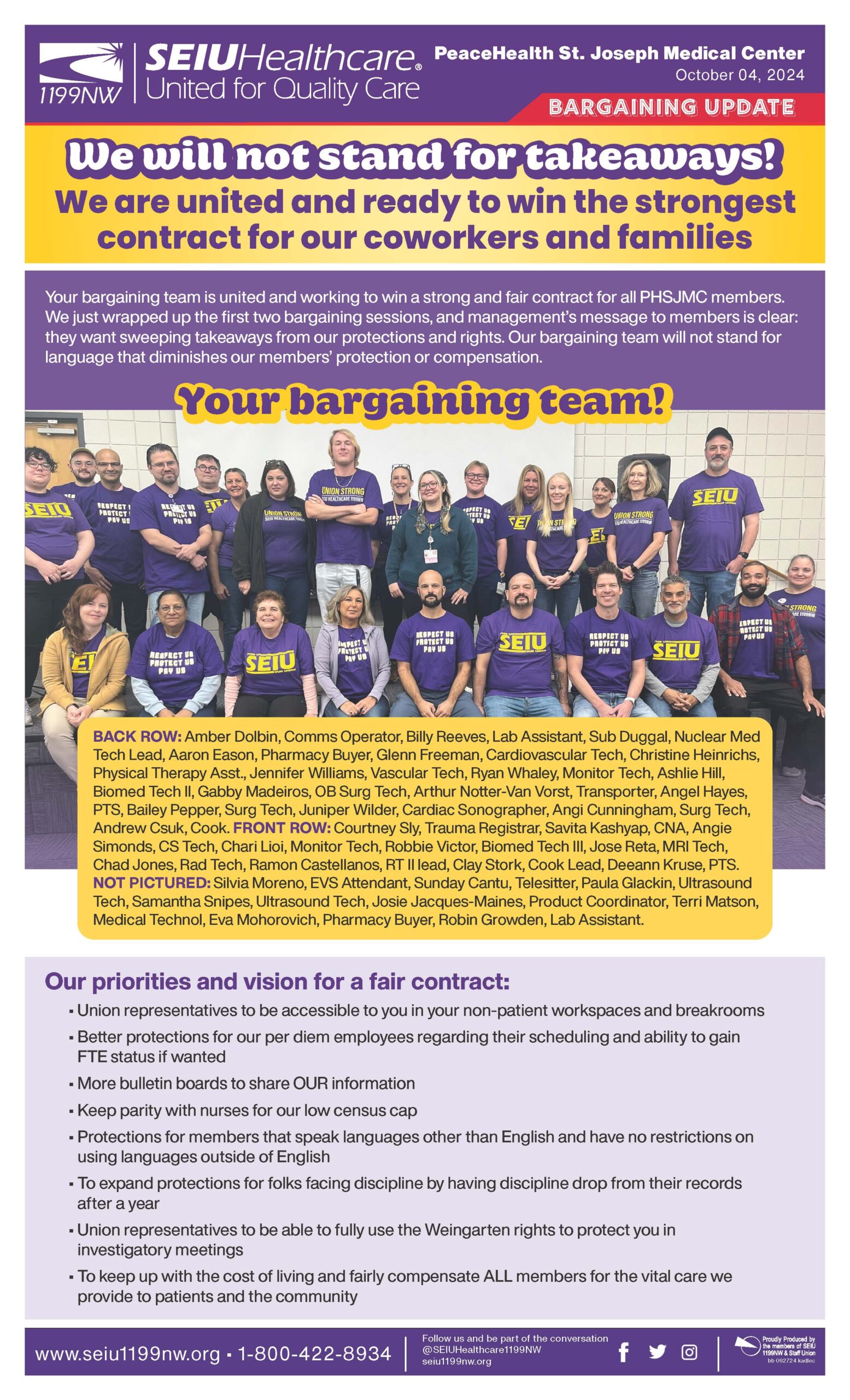 We will not stand for takeaways! We are united and ready to win the ...