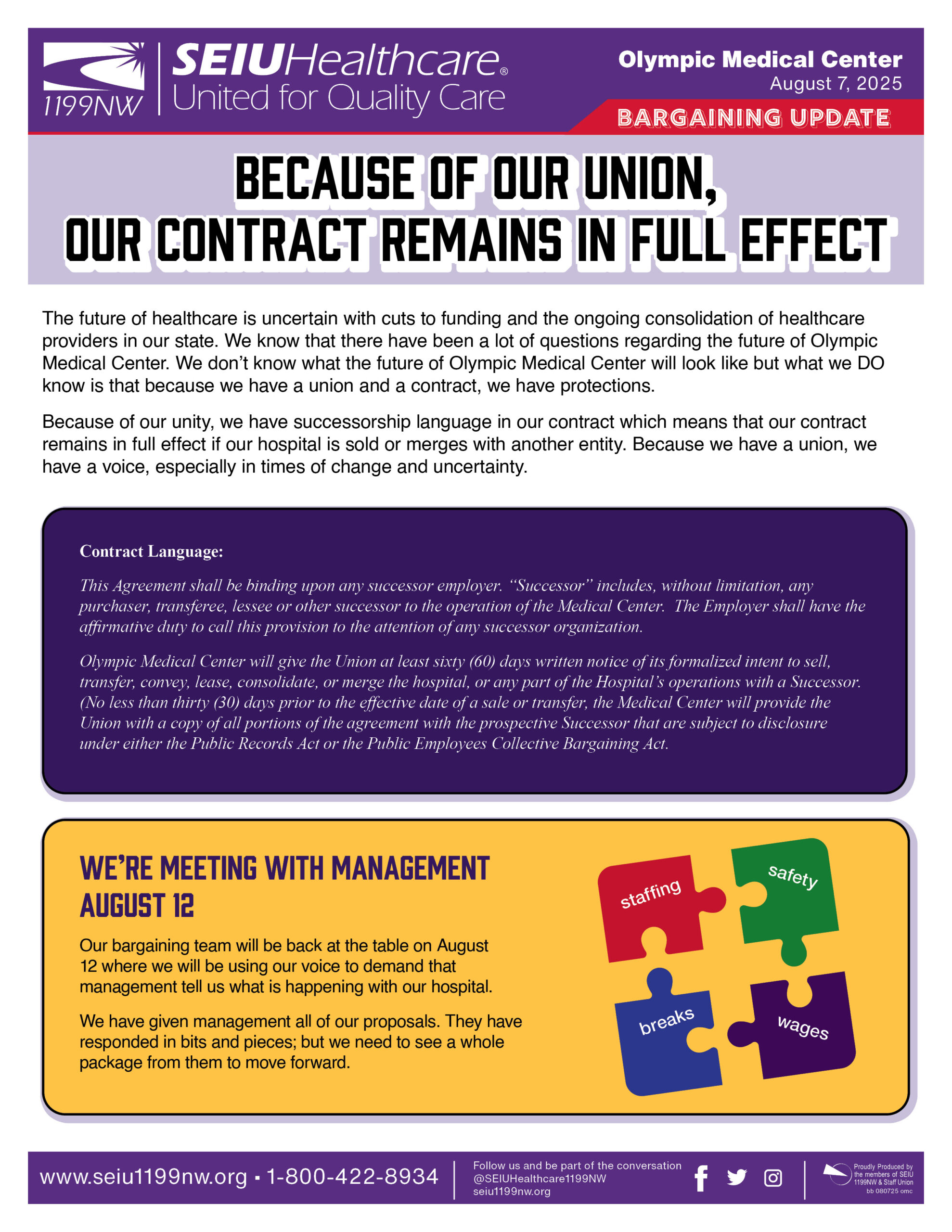 Because of our union, our contract remains in full effect - SEIU ...